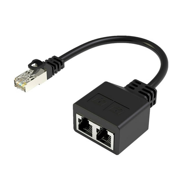 tegongse RJ45 Ethernet Splitter Cable 1 Male to 2 Female LAN Ethernet ...