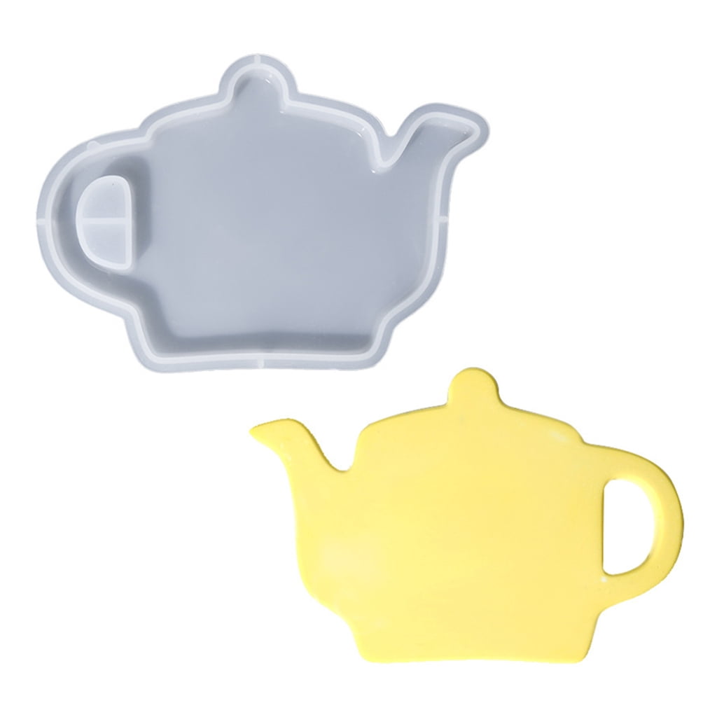 tegongse Silicone Coaster Molds Cup Mat Mold Teapot Shape Resin Art ...