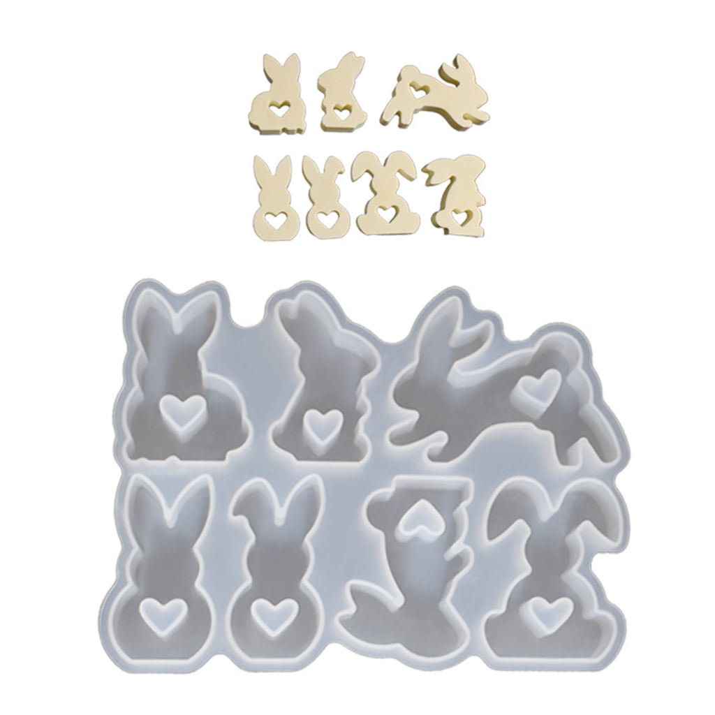 tegongse Silicone Easter Rabbit Molds Resin Project Moulds Silicone ...