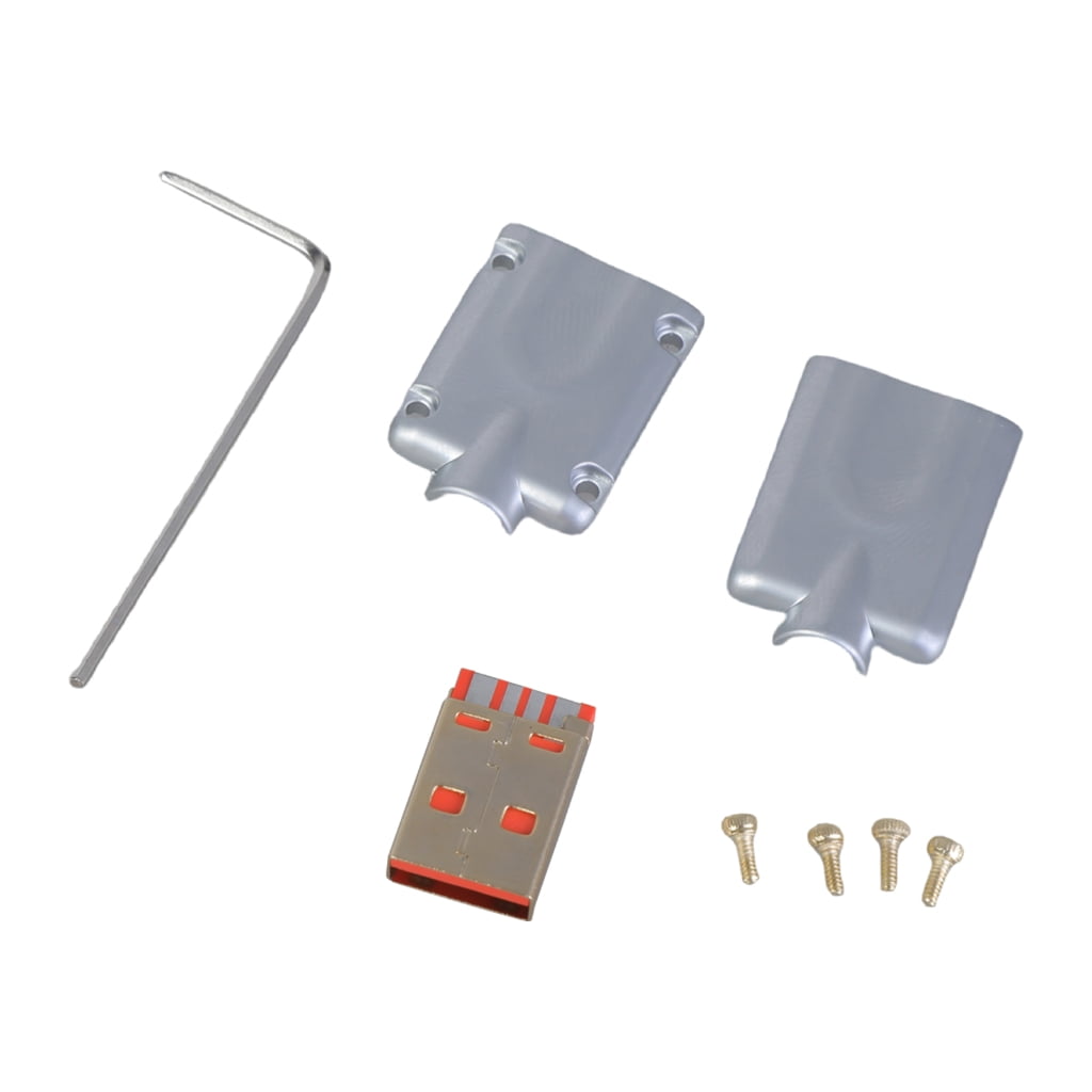 tegongse USB 4 Pin Male Connector Plug Male Plug Solder Welding Plate ...