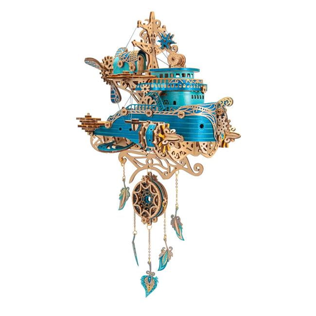 tek NT75244 3D Steampunk Flyship Wooden Jigsaw Puzzle Spaceship Model ...