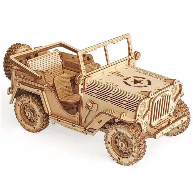 tek NT80968 3D Wooden Puzzle Mechanical Off-Road Vehicle Building ...