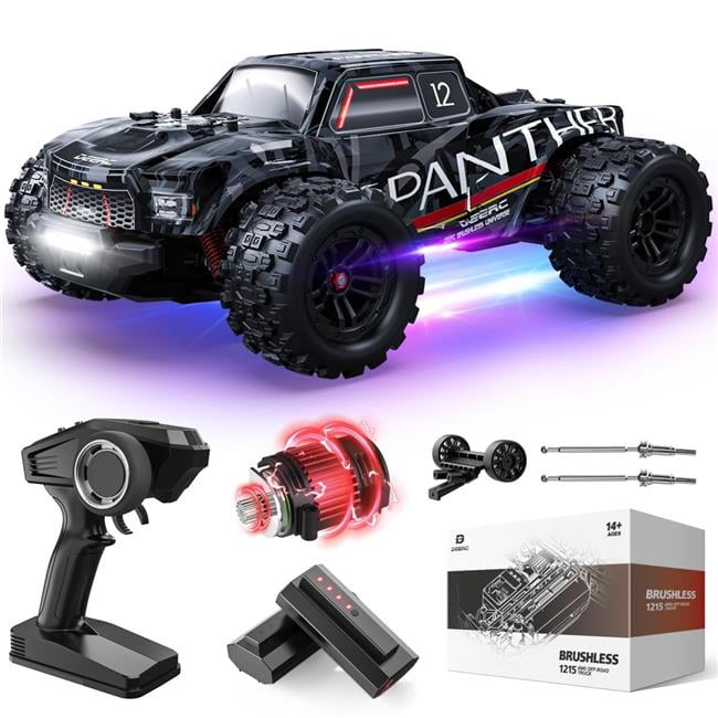 tek NT75713 DEERC 1-14 Scale Brushless 4 x 4 Off-Road Truck with 7 ...