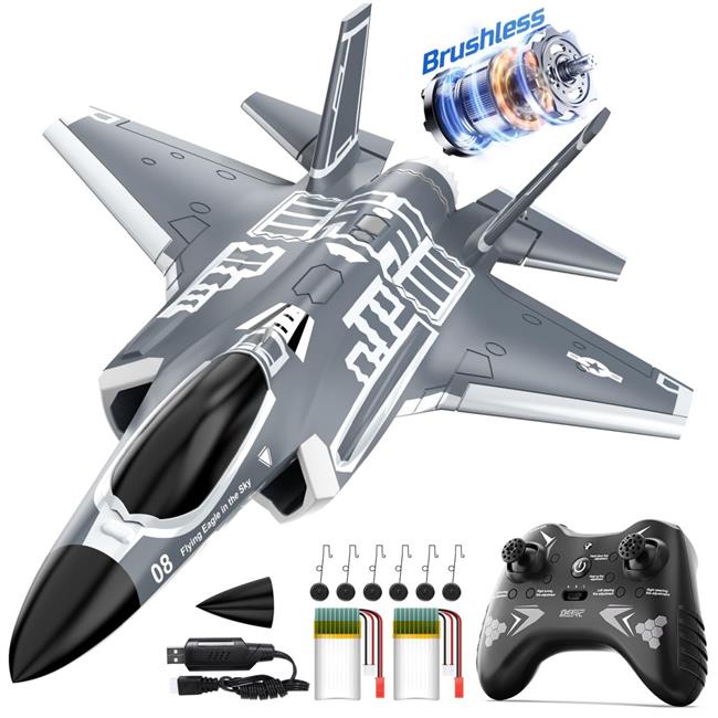 tek NT81152 DEERC F35 2.4GHz 4-Channel Brushless RC Fighter Jet Plane ...
