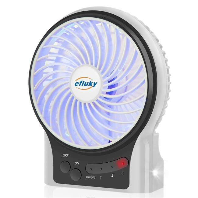 tek NT80518 Efluky 4.9 in. Quiet Portable 3-Speed Mini USB Fan with LED ...