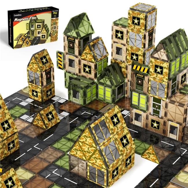 tek NT78999 GobiDex Army Men Magnetic Tiles, STEM Building Blocks for ...