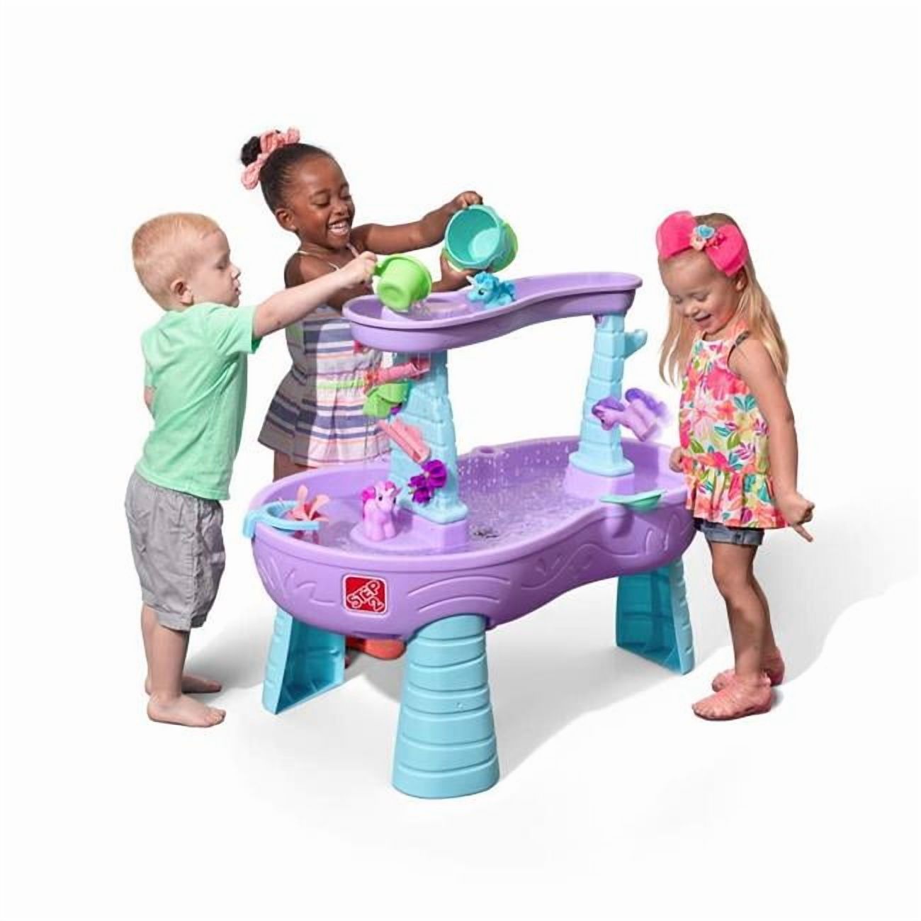 tek NT83353 UNO1RC Step2 Rain Showers & Unicorns Water Table, Kids ...