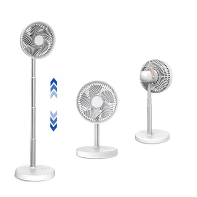 tek NT77187 UN UNITEDTIME Battery Operated Portable Desk Fan with Timer ...