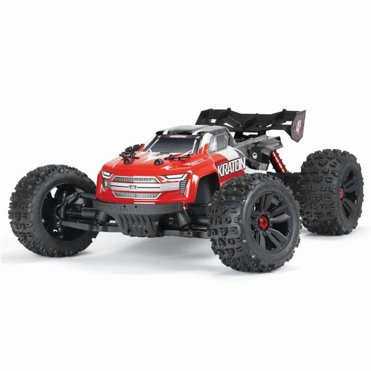 tek NT74593 UNO1RC ARRMA RC Truck KRATON 4X4 4S BLX 1-10th 4WD Speed Monster Truck RTR, Red ...
