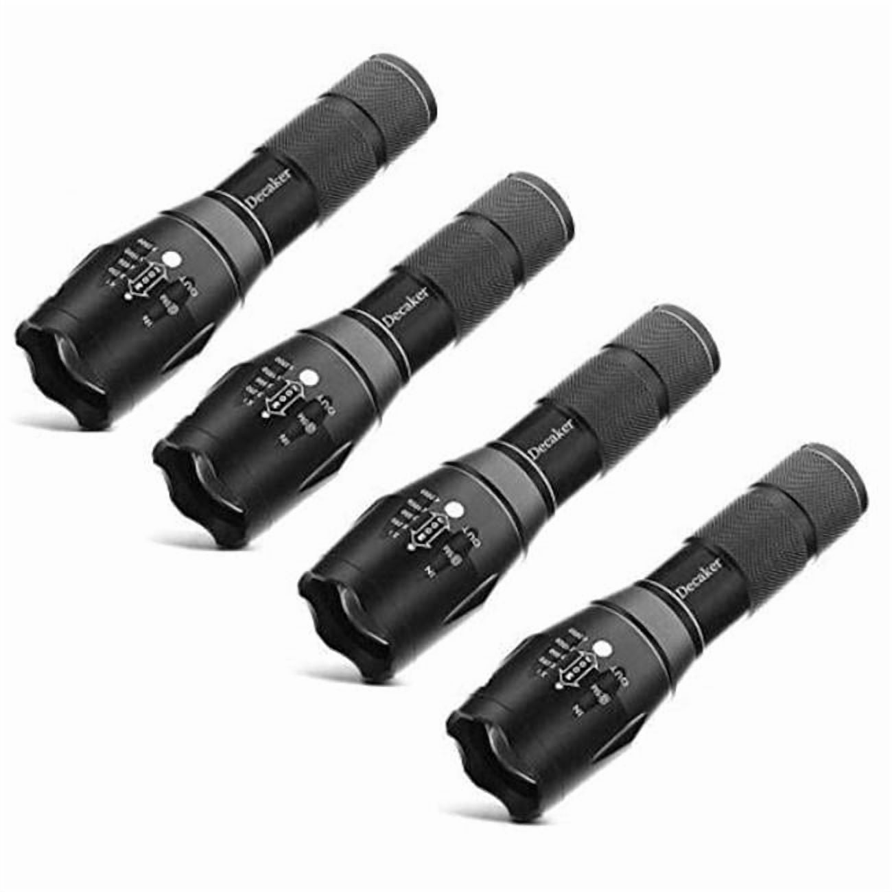 tek NT74451 UNO1RC - Pack of 4 Tactical Flashlight, Super Bright 1200 ...