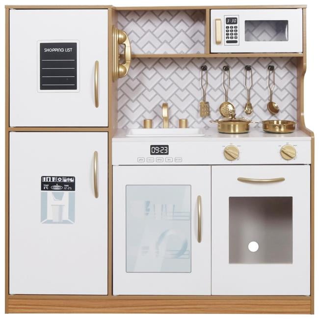 tek NT81483 Wooden Play Kids Children Pretend Toy Kitchen Playset with ...