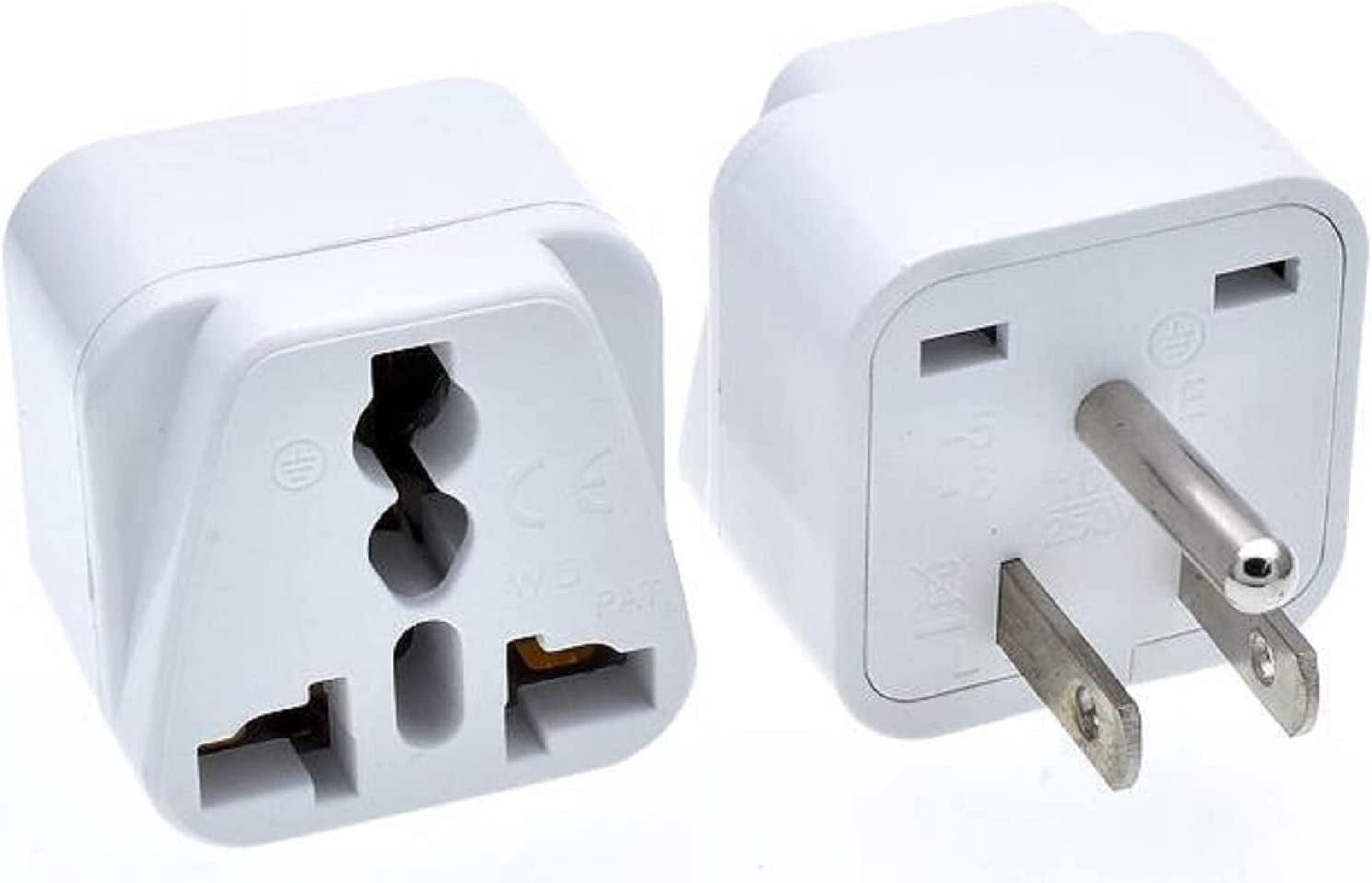 tekit White Universal Plug Adapter NEMA5-15P 110-250V 15A,Universal ...