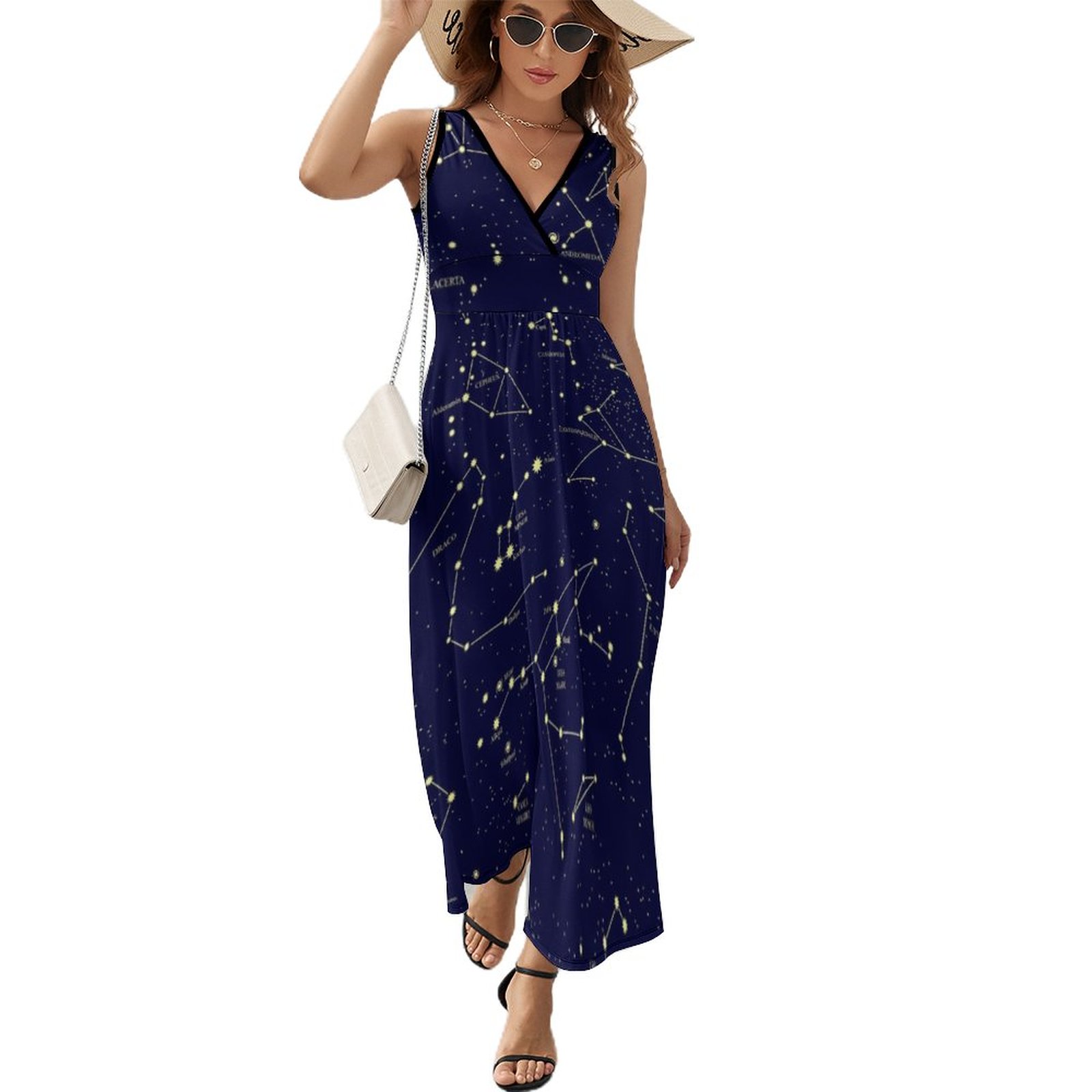 tellation Astronomy Star Map Night Sky Sleeveless Dress Dresses evening ...