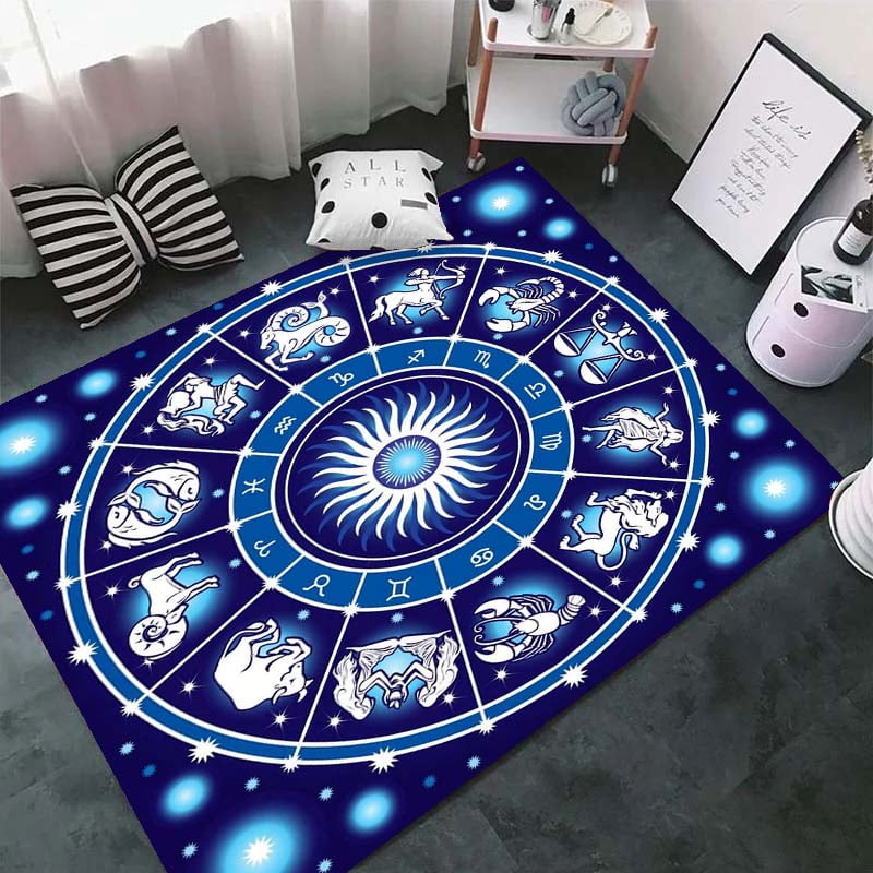 tellation Twelve Star Sign Zodiac Area Rugs for Living Room Bedroom ...