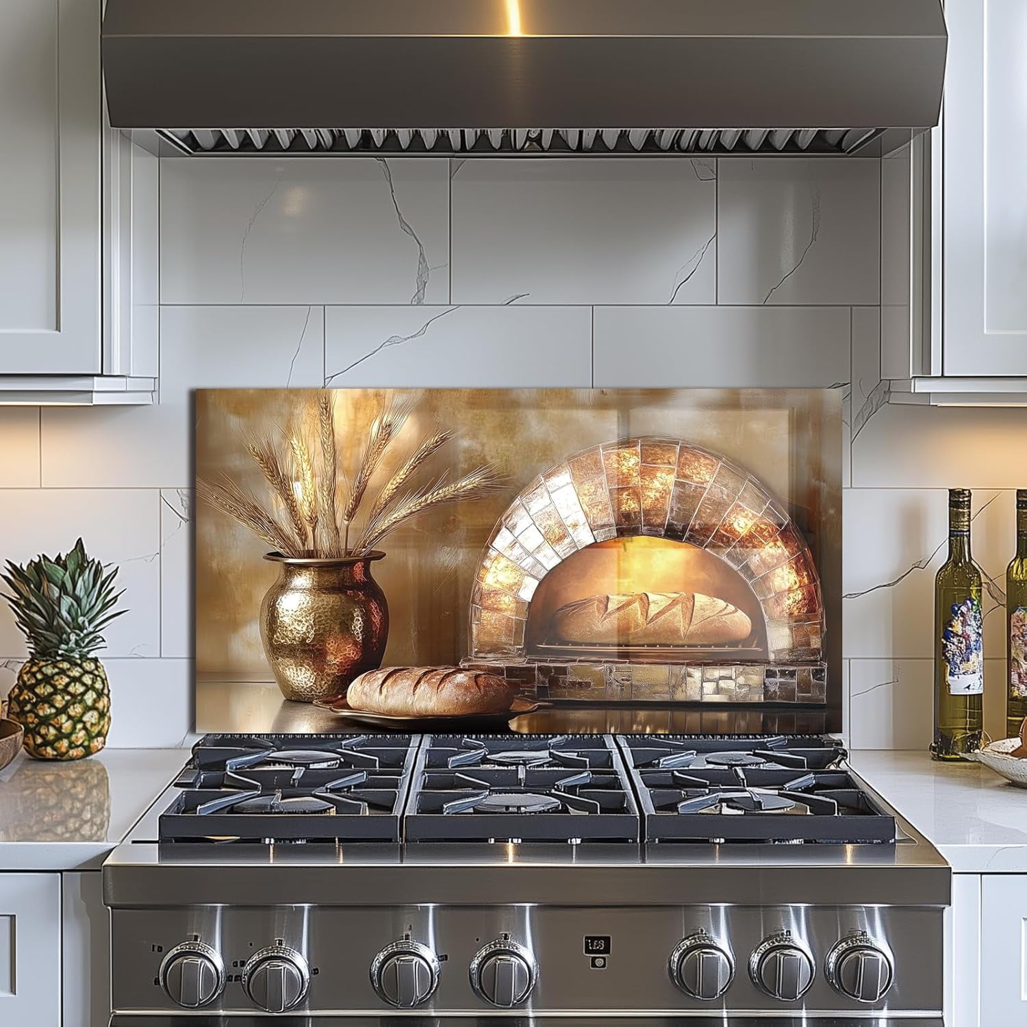 tempered glass backsplash for stove, Fireplace Stove Splashback, Glass ...