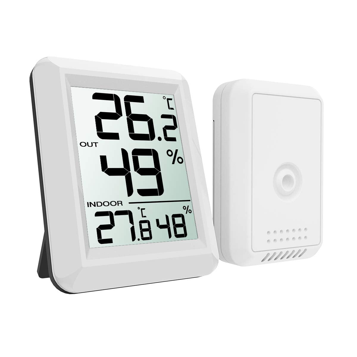 tengfan Indoor Outdoor Thermometer, Digital Temperature and Humidity ...