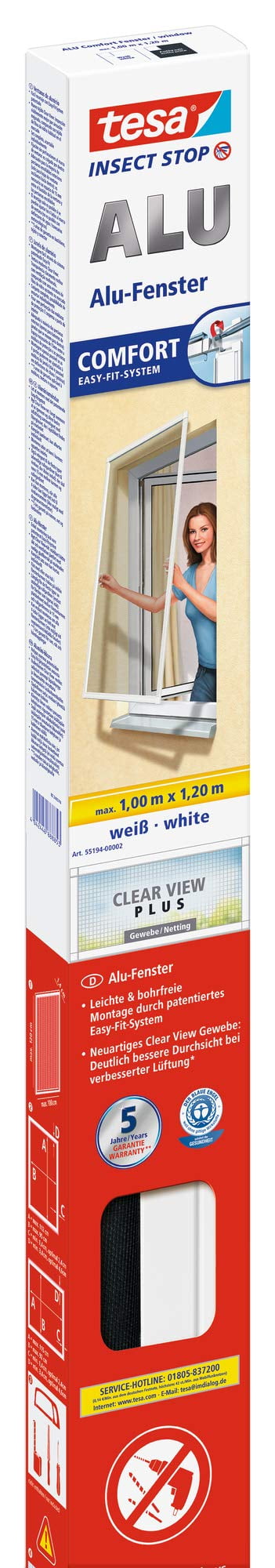 tesa® Insect Stop ALU COMFORT Fly Screen for Windows - Insect Screen ...