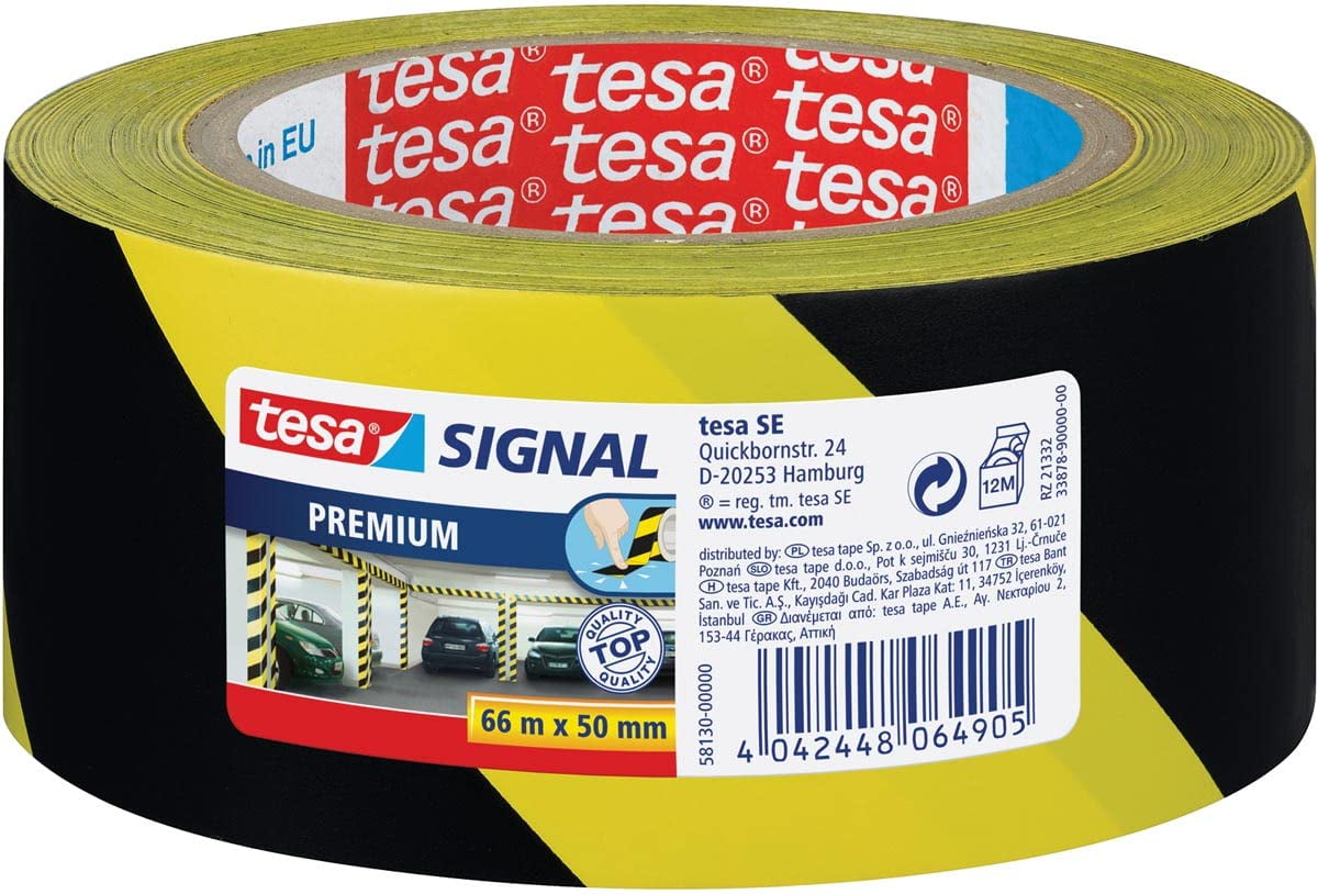 tesa® Signal Premium Adhesive Marking and Warning Tape - Permanent ...