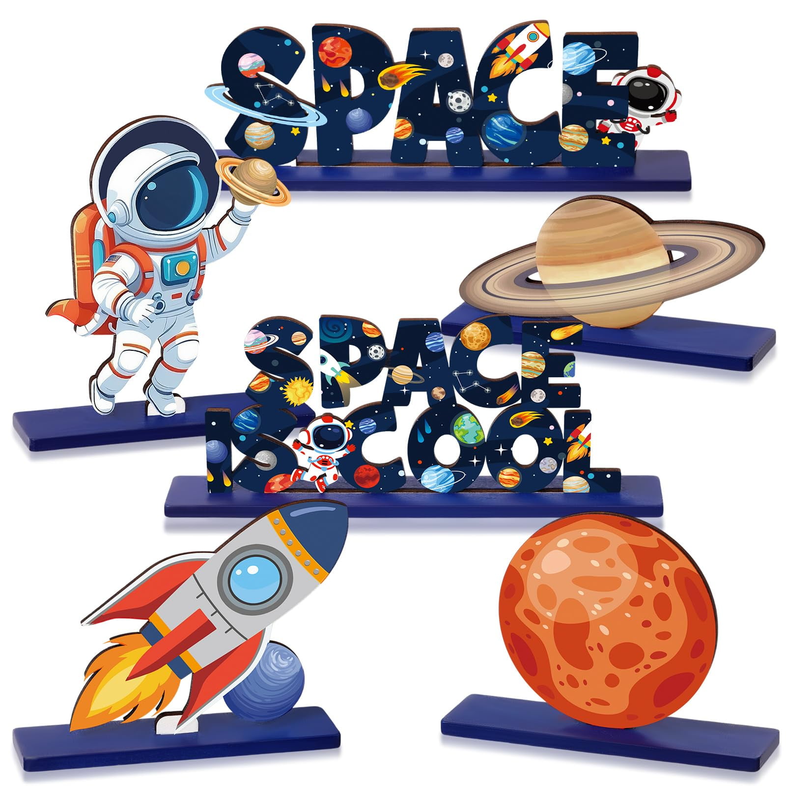 tessco of fun 6 Pcs Space Party Decoration Outer Space Tiered Tray ...