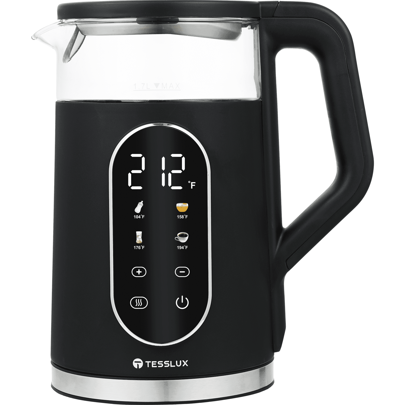 tesslux Electric Kettle, 1500W Fast Boiling Glass Water Kettle with ...