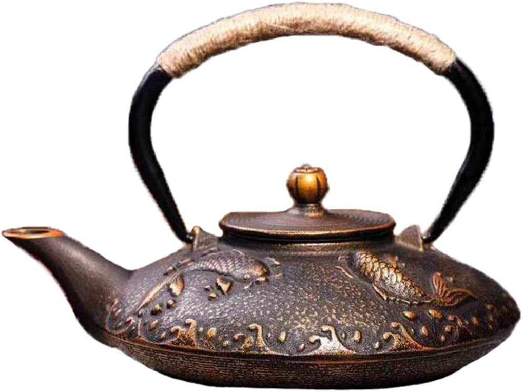 tetsubin Cast iron Tea Kettle workshop Healthy japanese fish pattern ...