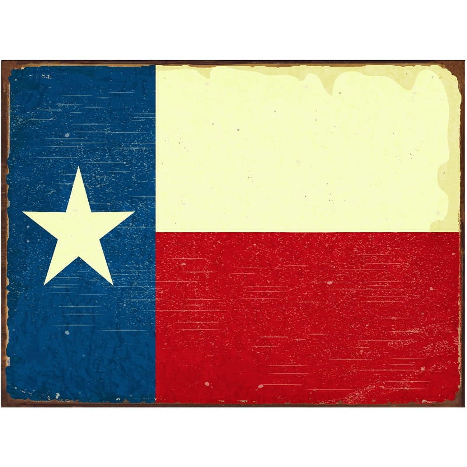 texas flag metal sign, vintage sign, rustic decor - Walmart.com