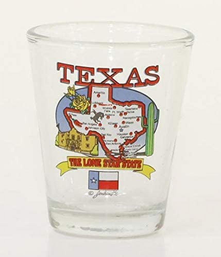 texas state elements map shot glass - Walmart.com
