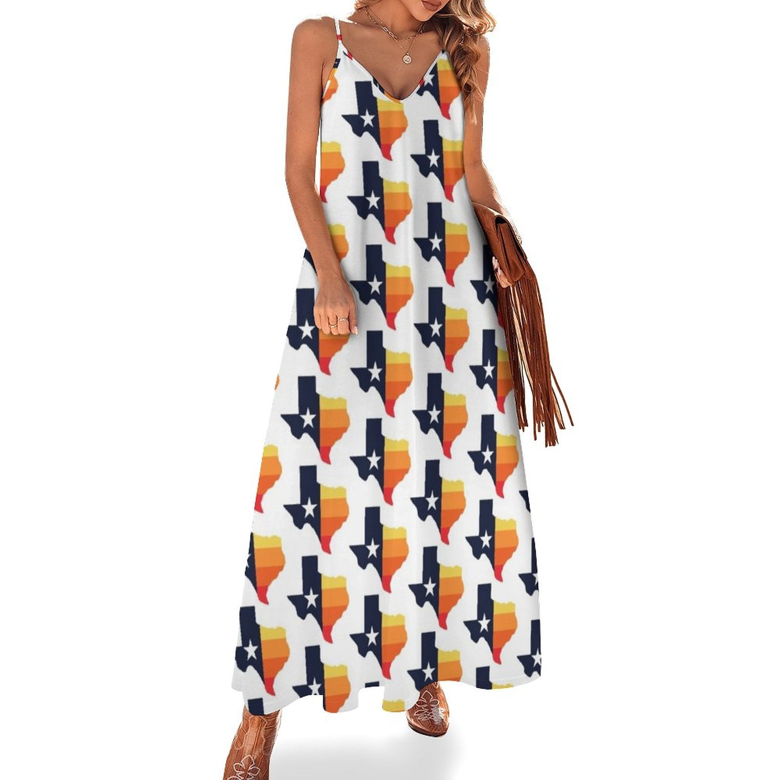 texas - stros - sunrise Sleeveless Dress summer dress korean women ...
