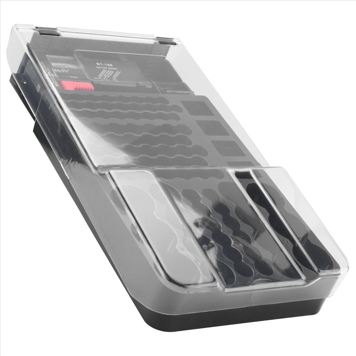 the Battery Storage Case,Organizer with Hinged Clear Cover, with ...