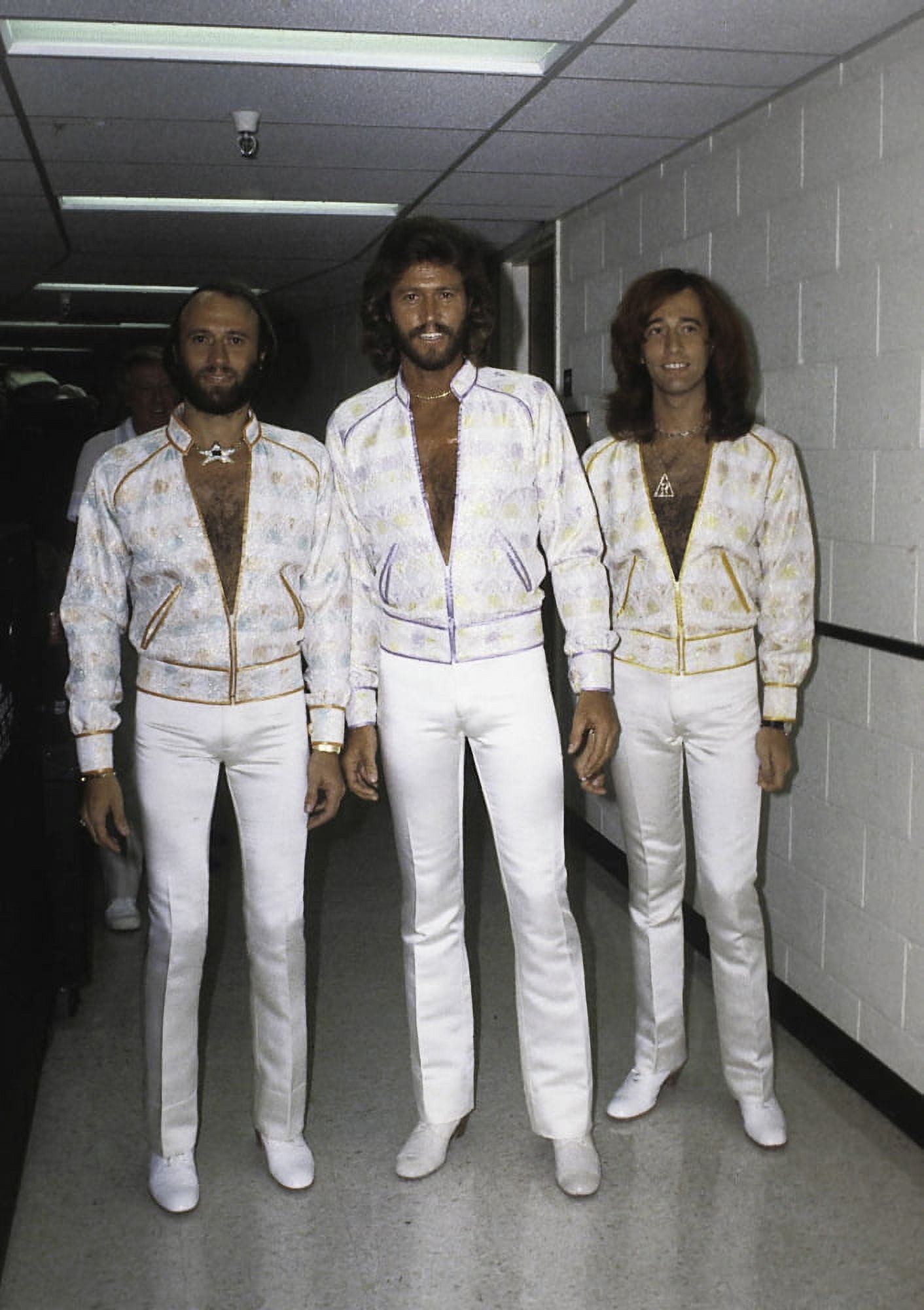 the Bee Gees wearing white costumes Photo Print (8 x 10) - Walmart.com