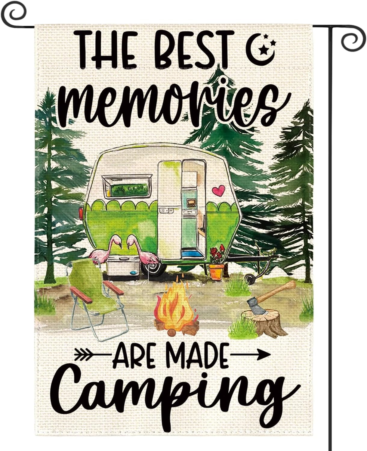the Best Memories are Made Camping Garden Flag 12x18 inch Double Sided ...