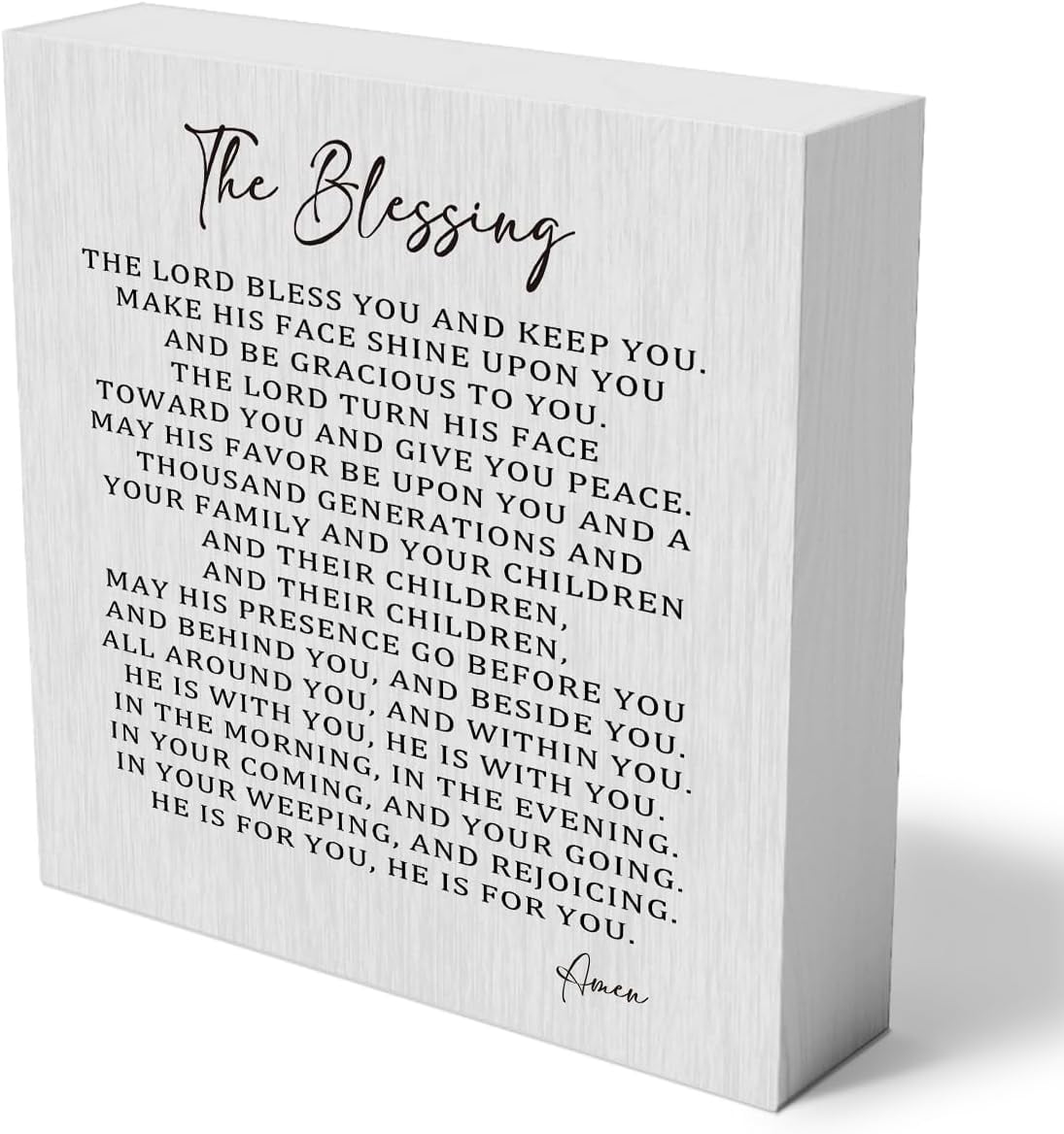 the Blessing Wooden Box Sign Decorative Christian Song Lyrics Scripture ...