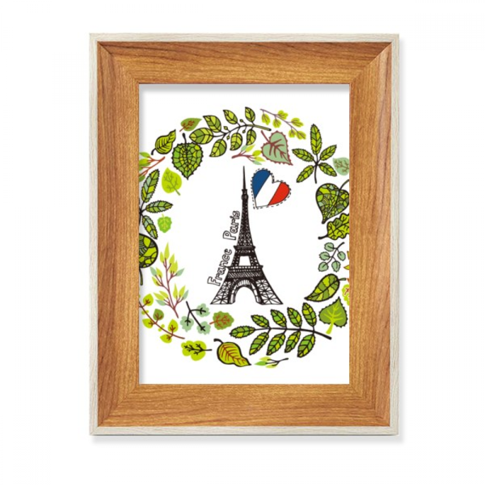 the Eiffel Tower Paris France Illustration Desktop Wooden Photo Frame ...