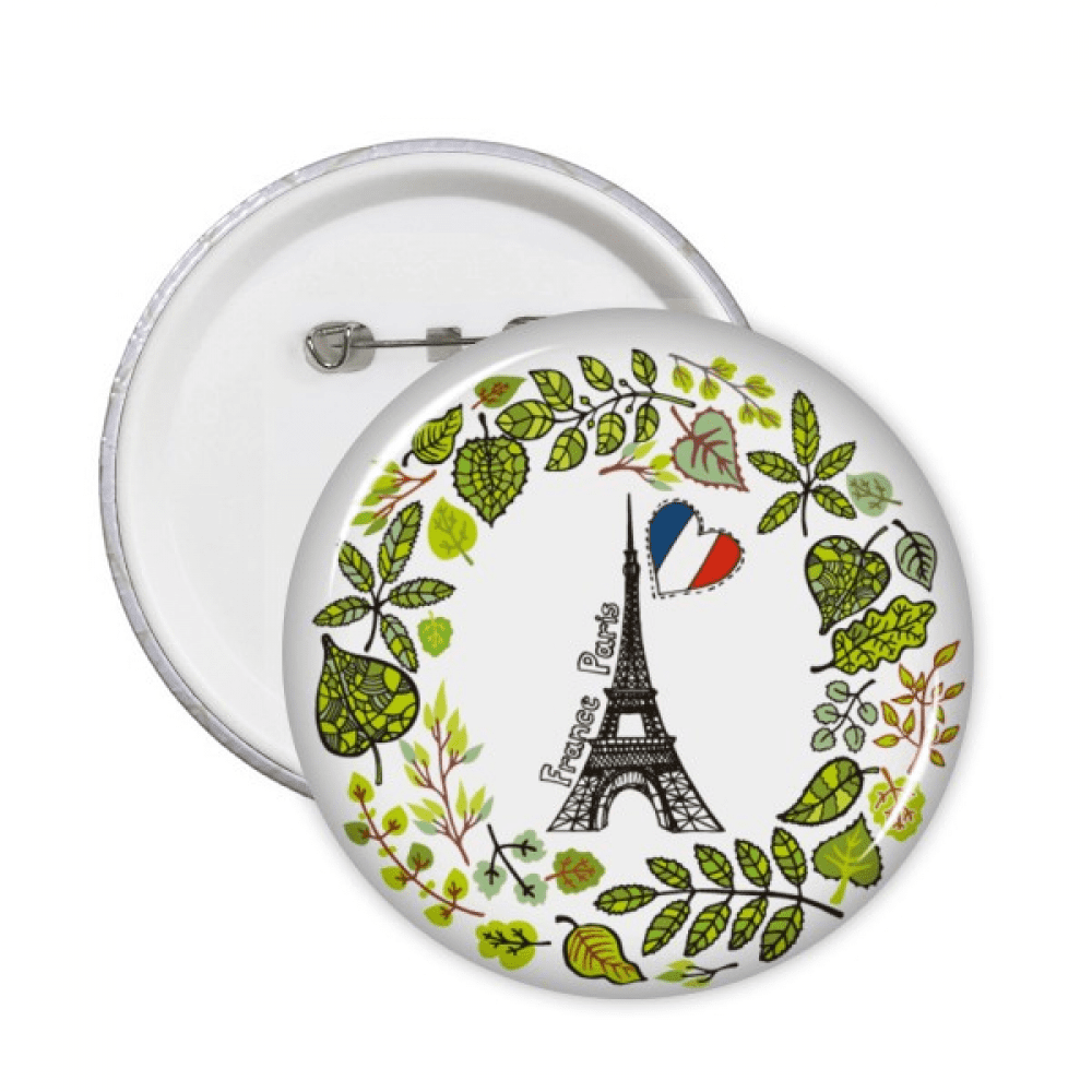 the Eiffel Tower Paris France Illustration Pins Badge Button Emblem ...