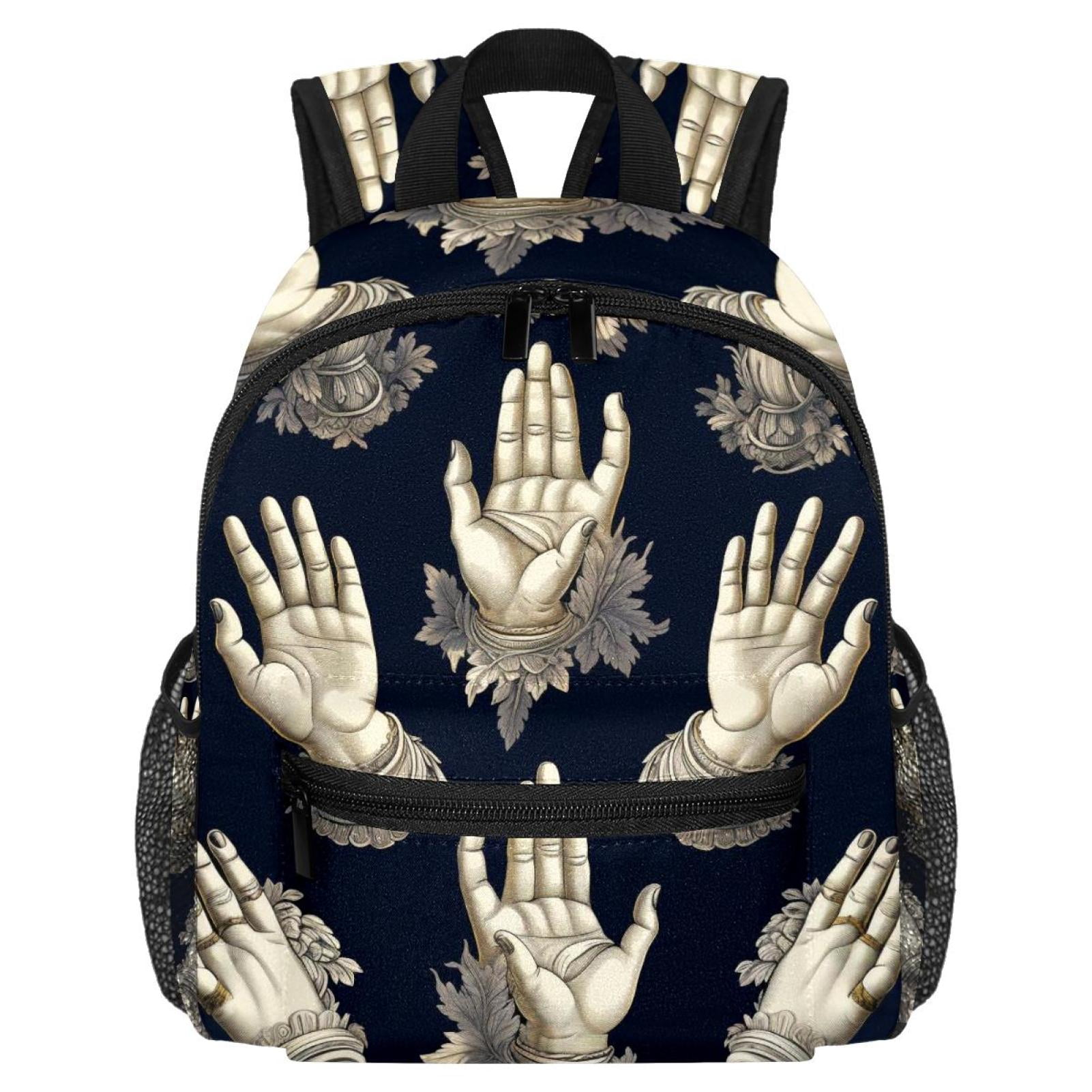 the Hands of Prayer Cute Adjustable Shoulder Strap Backpack with Large ...
