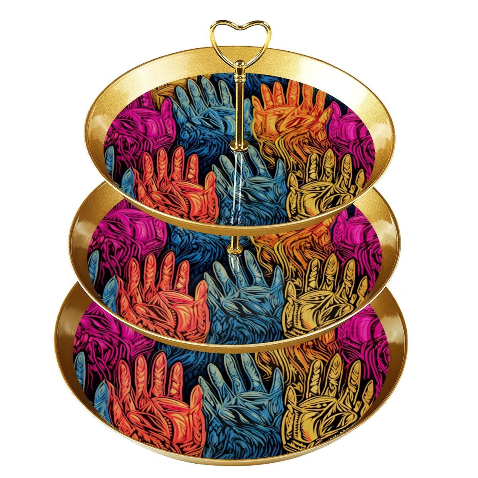 the Hands of Prayer Decorative Dessert Table Plastic Tray with Iron ...