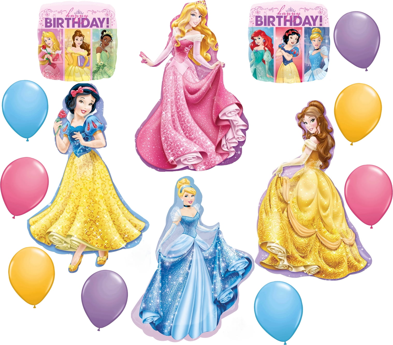 the ULTIMATE 14pc Disney Princess BIRTHDAY PARTY Balloons Decorations ...
