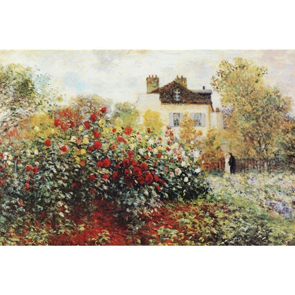 the artist's garden by claude monet 36x24 art print poster - Walmart.com