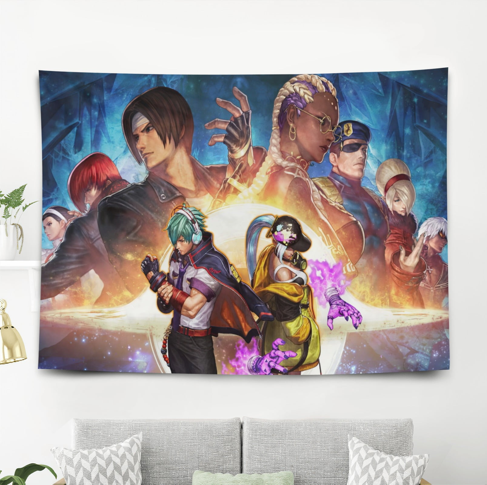 the king of fighters xv Tapestry Gift Wall Hanging Backdrop for Room ...