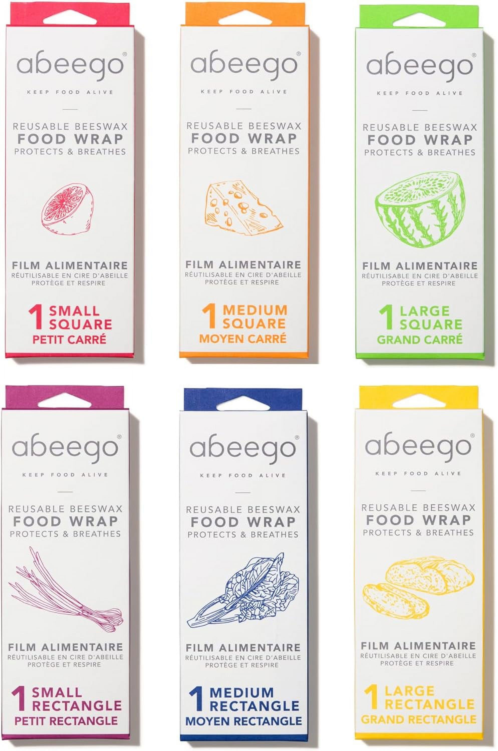 The Original Beeswax Food Storage Wrap - The Foundation - Bundle of 6 ...