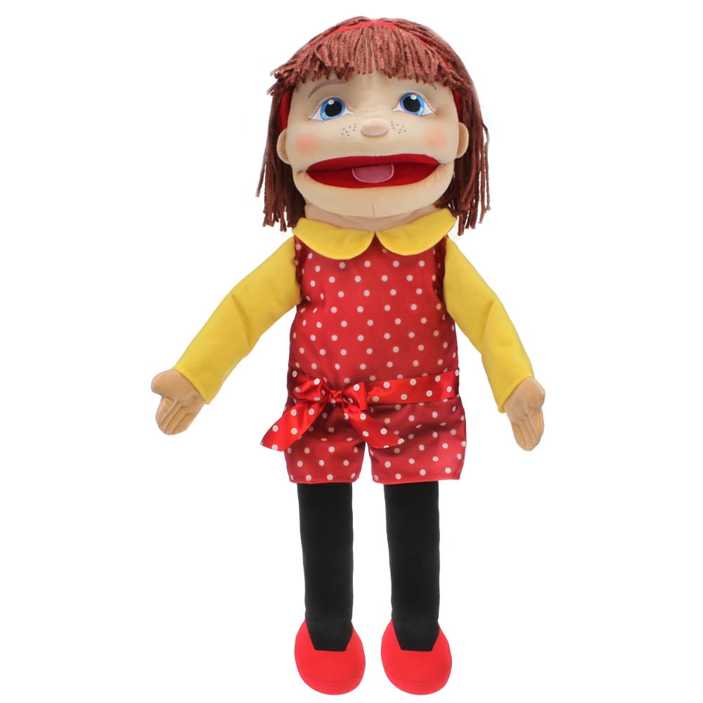 The Puppet Company Medium Girl Hand Puppet, Light Skin Tone, Red/Yellow ...