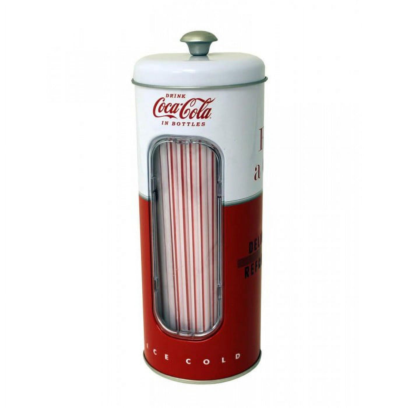 the tin box company 771587-12 coca cola holder with 50 straws - Walmart.com