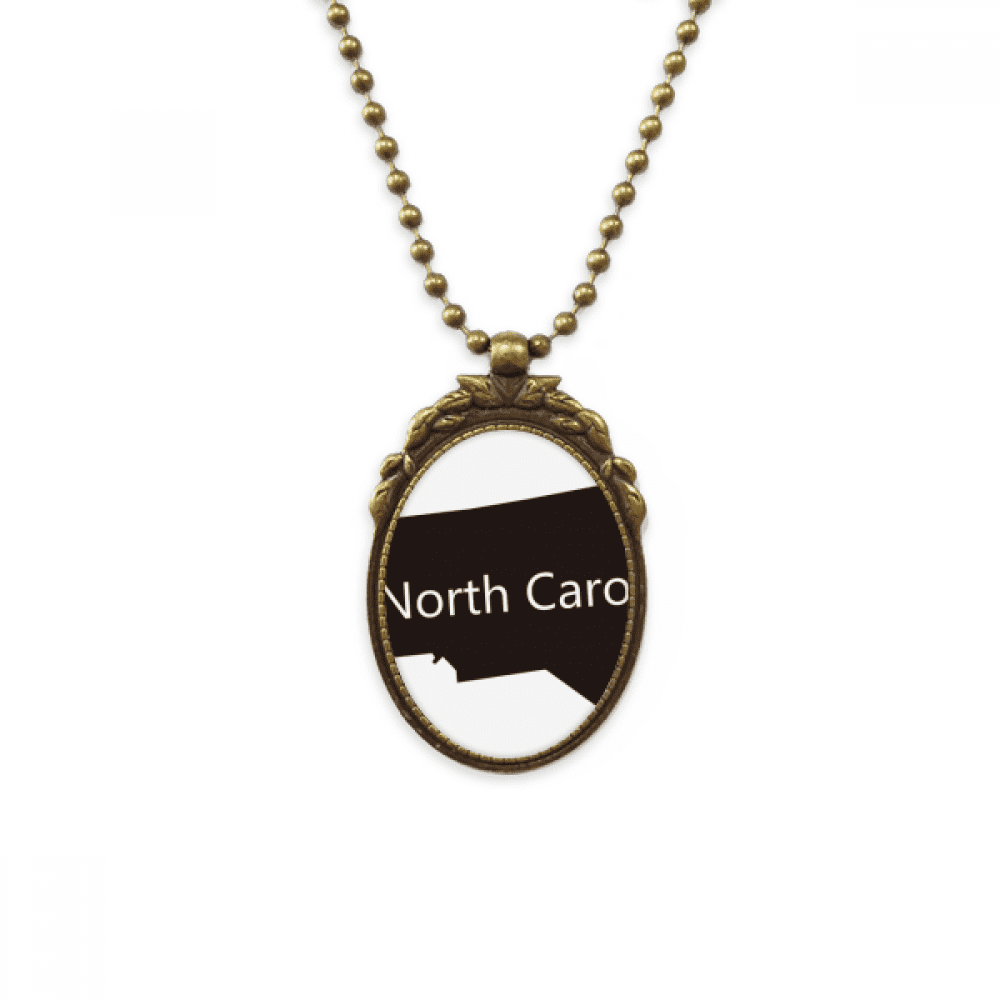 the united states north map outline antique necklace vintage bead ...