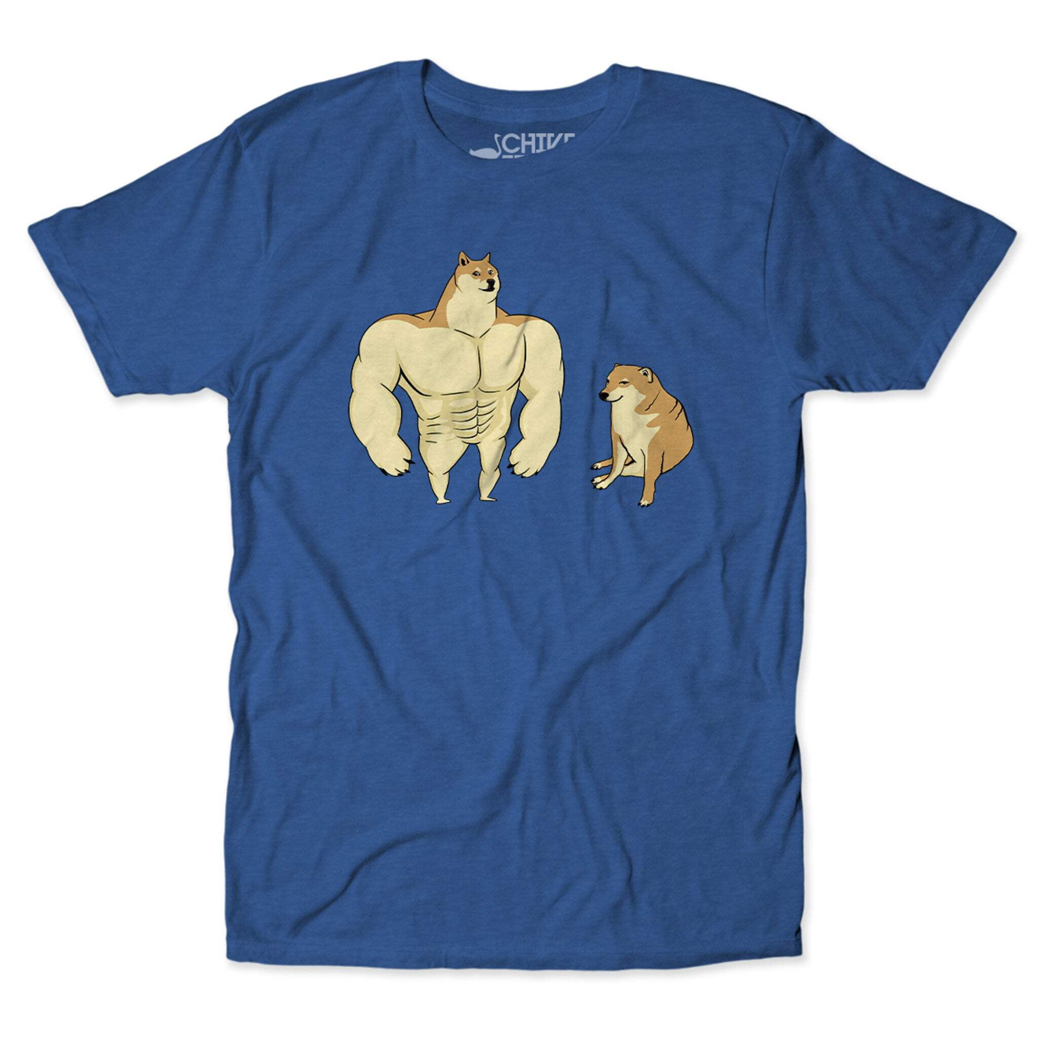 theCHIVE Men's Buff Doge vs Cheems Tee Funny Meme T-Shirt - Walmart.com