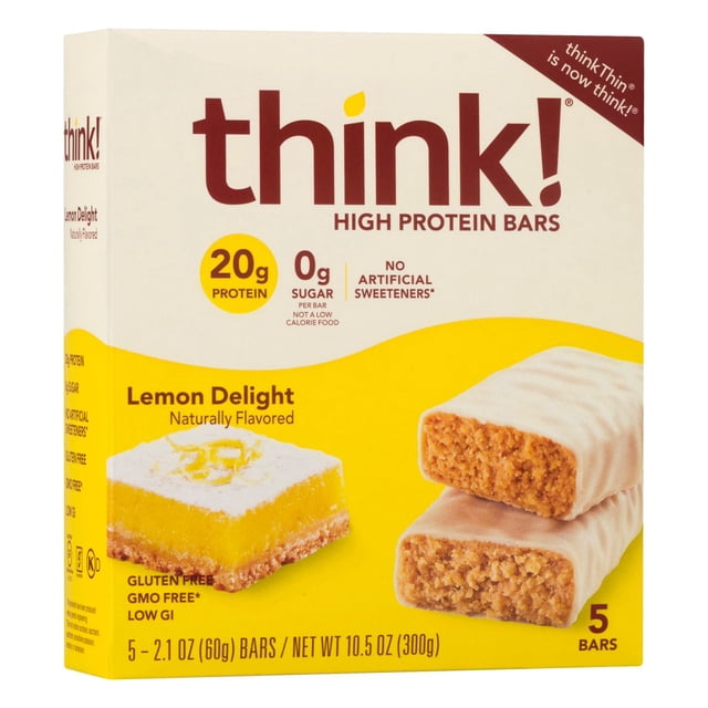 think! 20g Protein Bars - Lemon Delight - 5 ct (Packaging May Vary ...