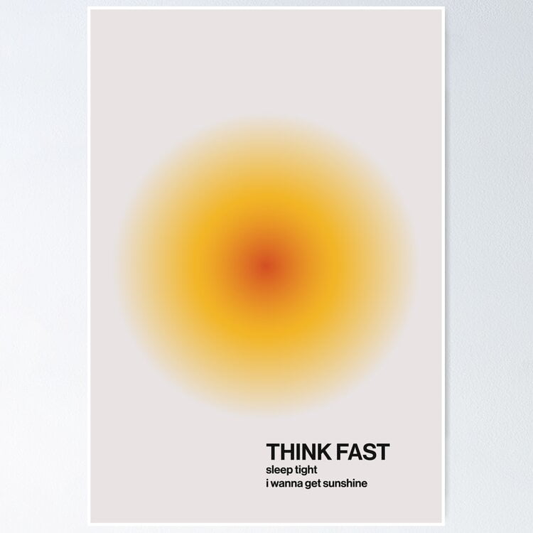 think fast gradient aura UNFRAMED Poster, 8x12 - Walmart.com
