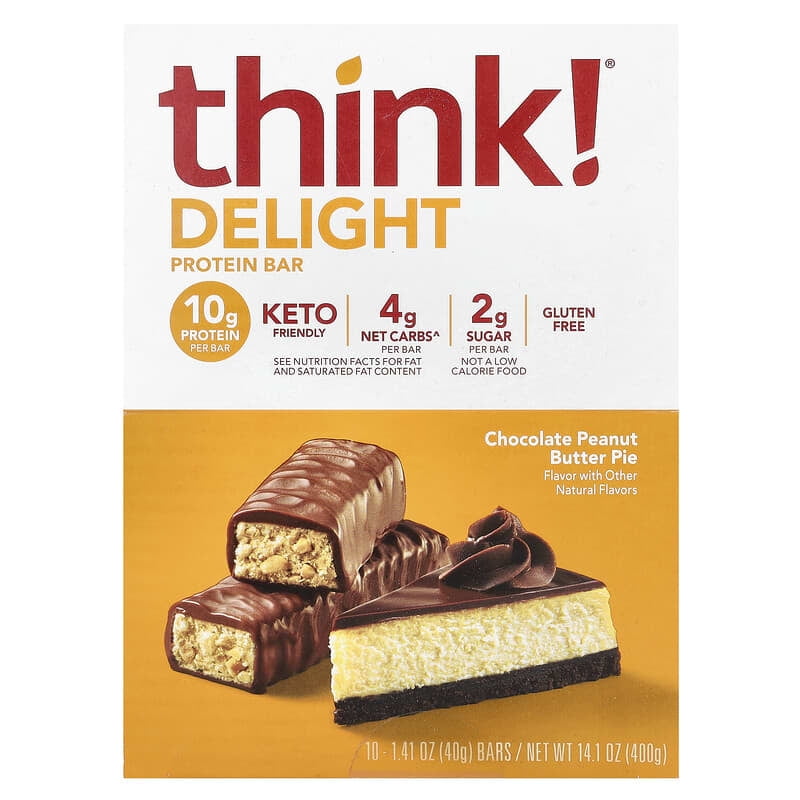 thinkThin Think Keto Protein Bars Chocolate Peanut Butter Pie -- 1.41 ...
