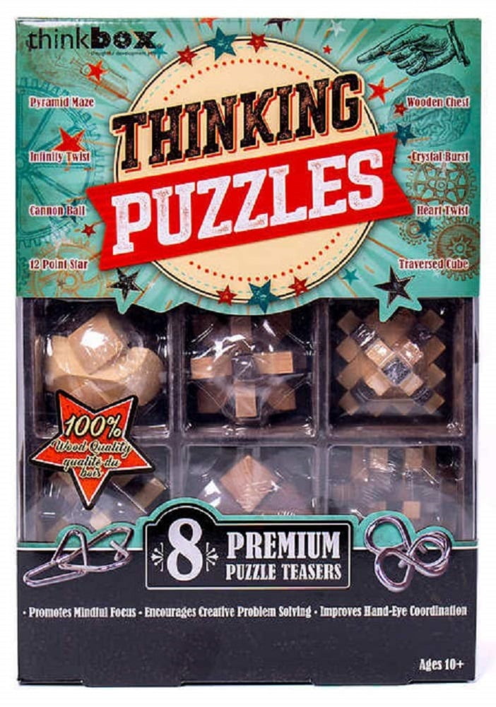 thinkbox Thinking Puzzles 8 Premium Puzzle Teasers - Walmart.com