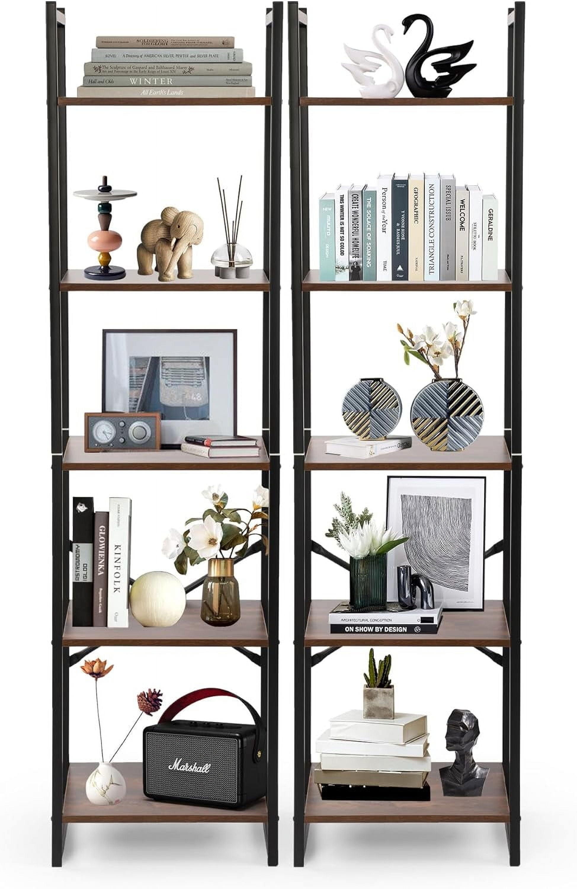 thksbought 5-Layer Bookshelf, Wooden Multifunctional Bookshelf, Stable ...