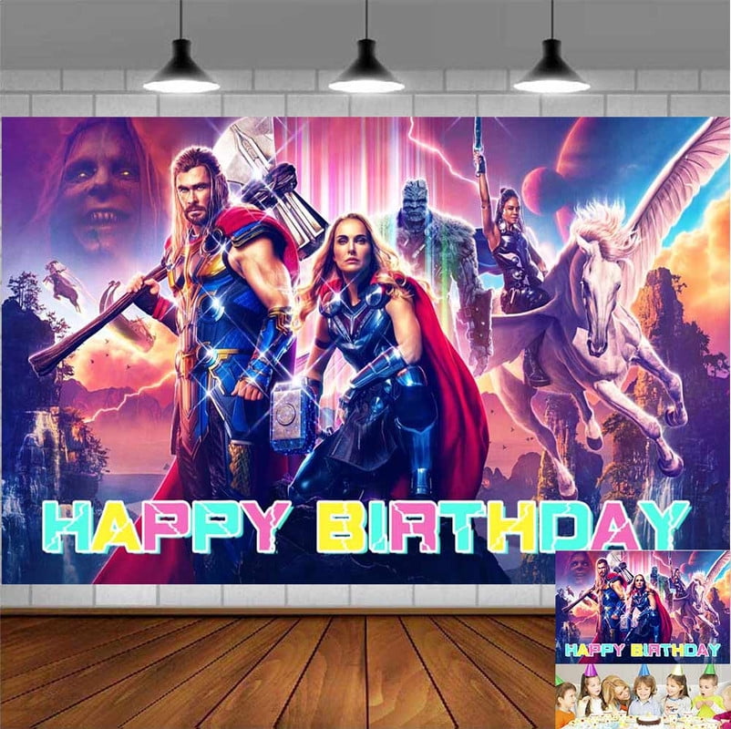 thor love and thunder Backdrop Banner Party Supplies Poster Movie Theme ...